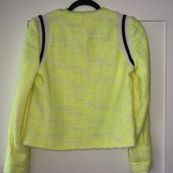 MSGM | Jackets & Coats | Msgm Light Tweed Flouro Jacket Size 42 | Poshmark